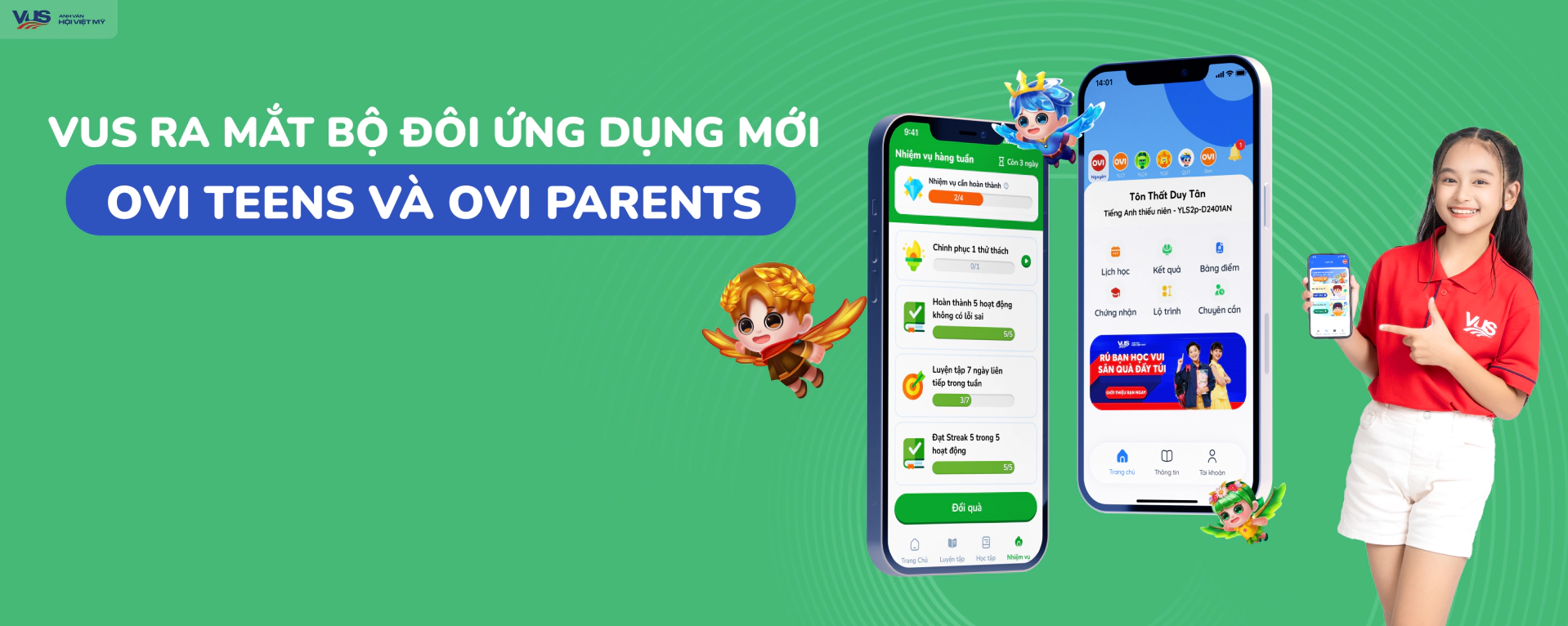 VUS ra mắt bộ đôi ứng dụng độc quyền OVI Parents & OVI Teens